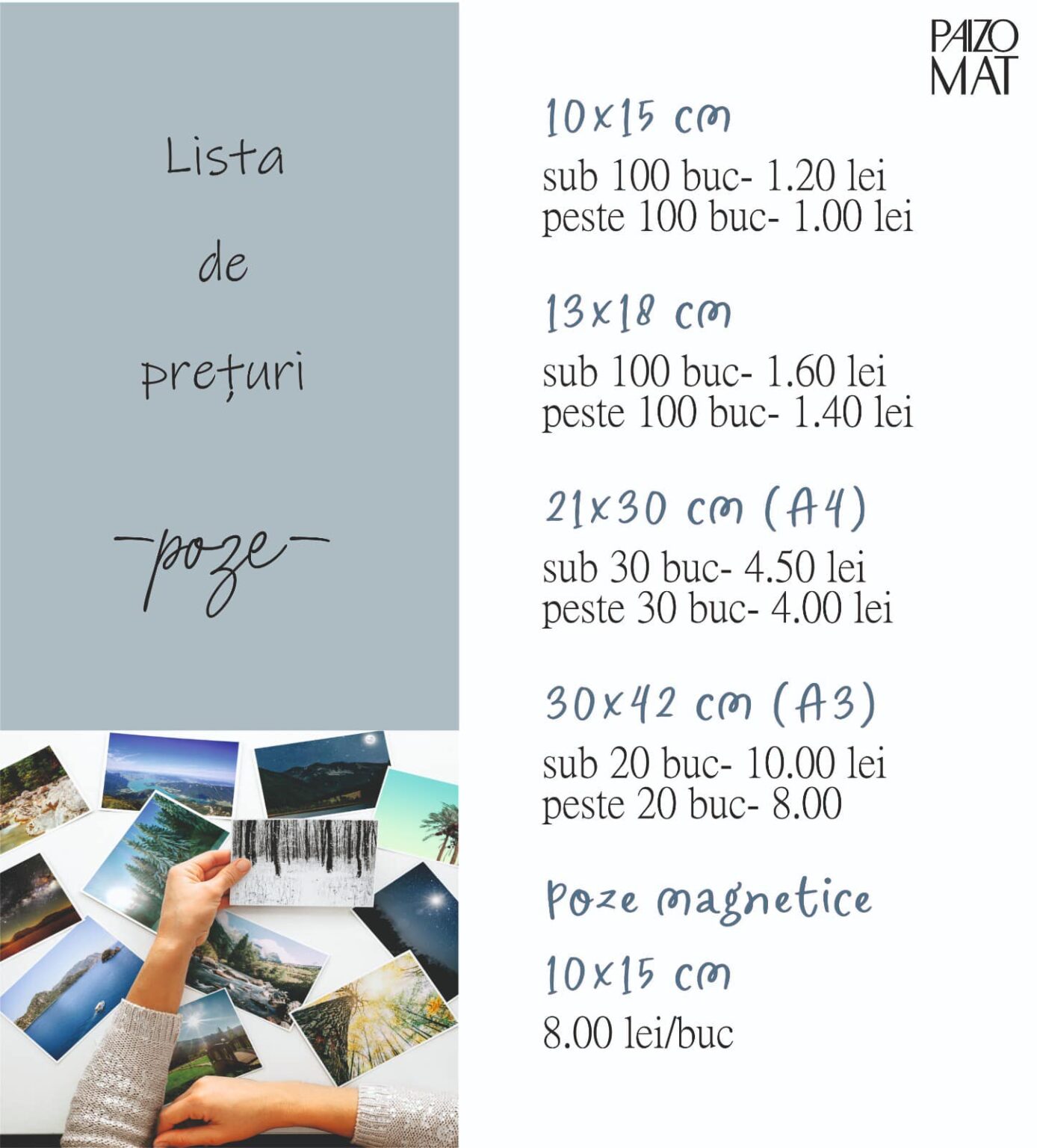 Poze, magneți – PaizoMat